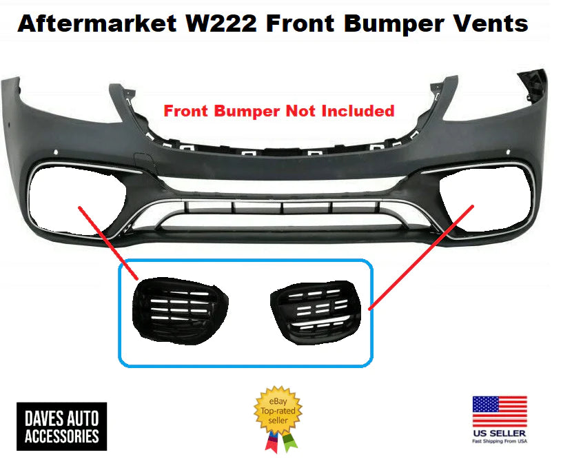 Aftermarket W222 Front Bumper Vents – Daves Auto Accessories