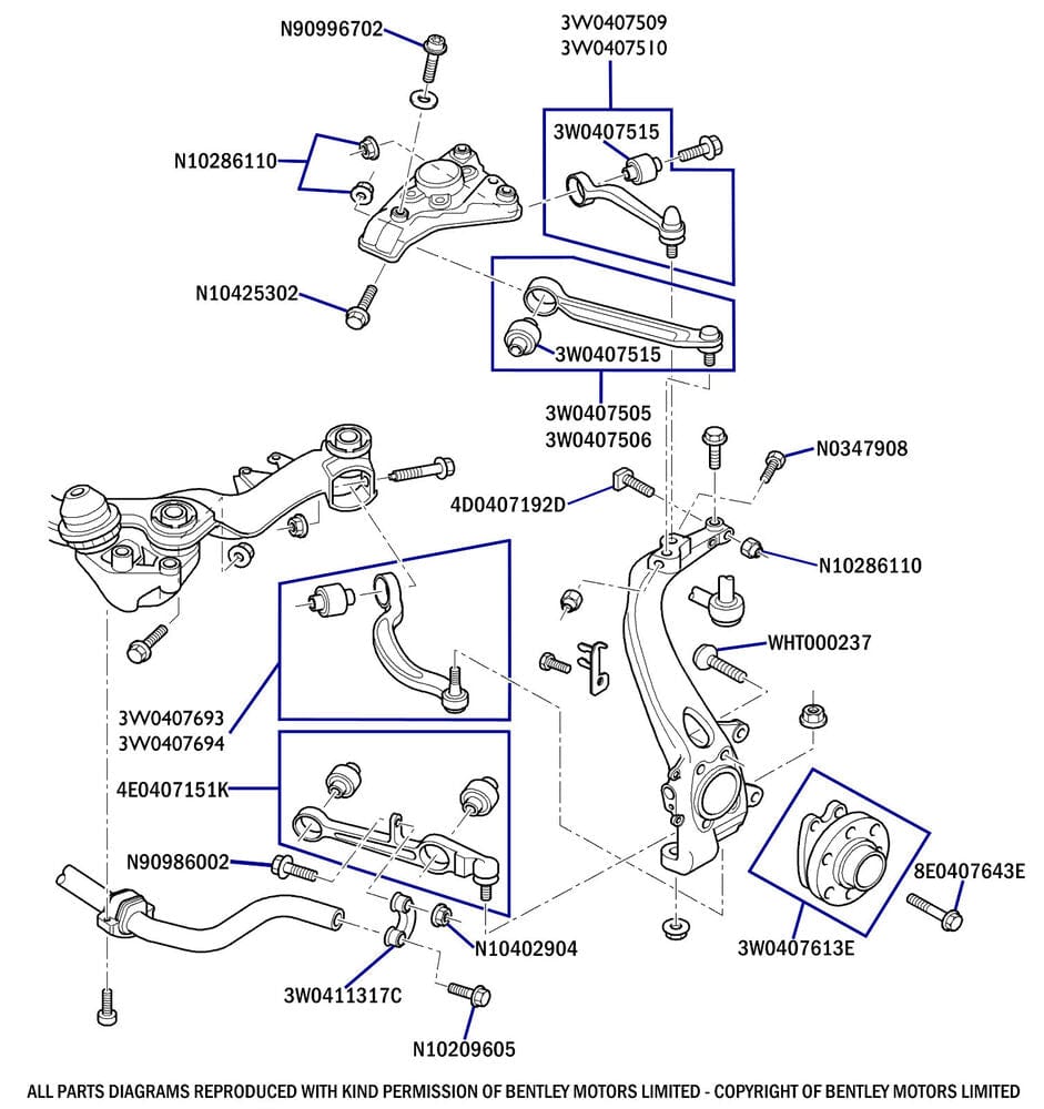 Buy Premium Lower Control Arm for Bentley Continental GT & Flying Spur ...