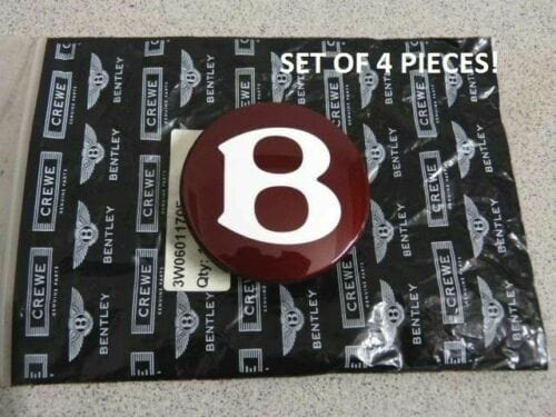 Buy Bentley Continental GT & Flying Spur Red Wheel Center Cap x4 Free ...
