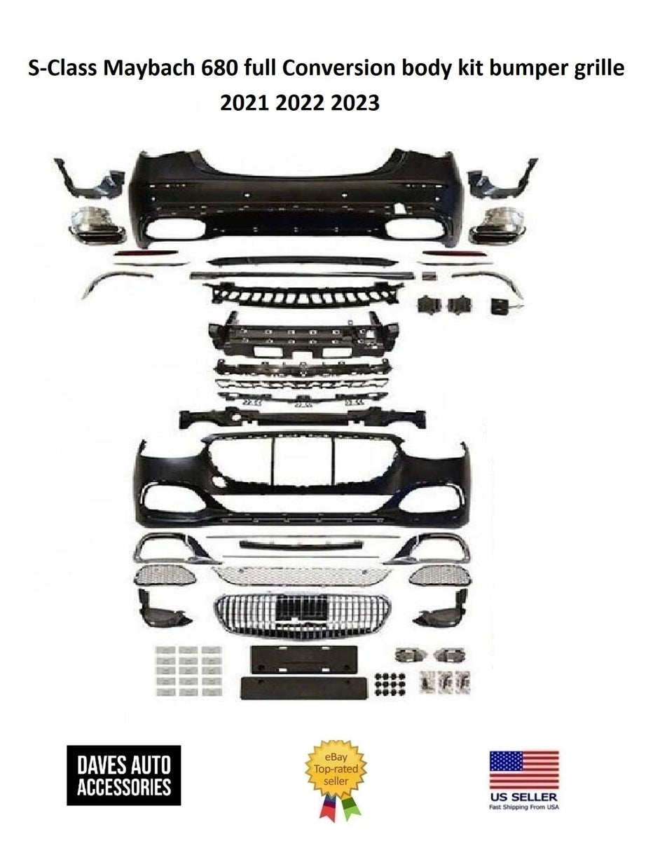 S-Class Maybach 680 full Conversion body kit bumper grille 2021 2022 2 ...