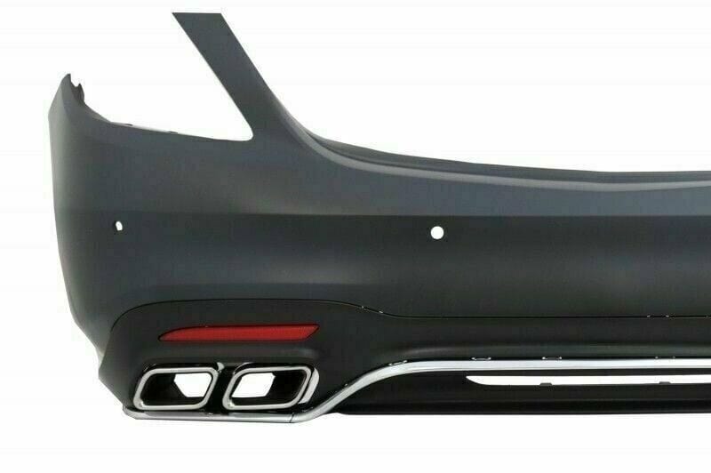 S63 AMG Rear Bumper Full Tips Diffuser Body Kit S550 2014-2017 2015 20 ...