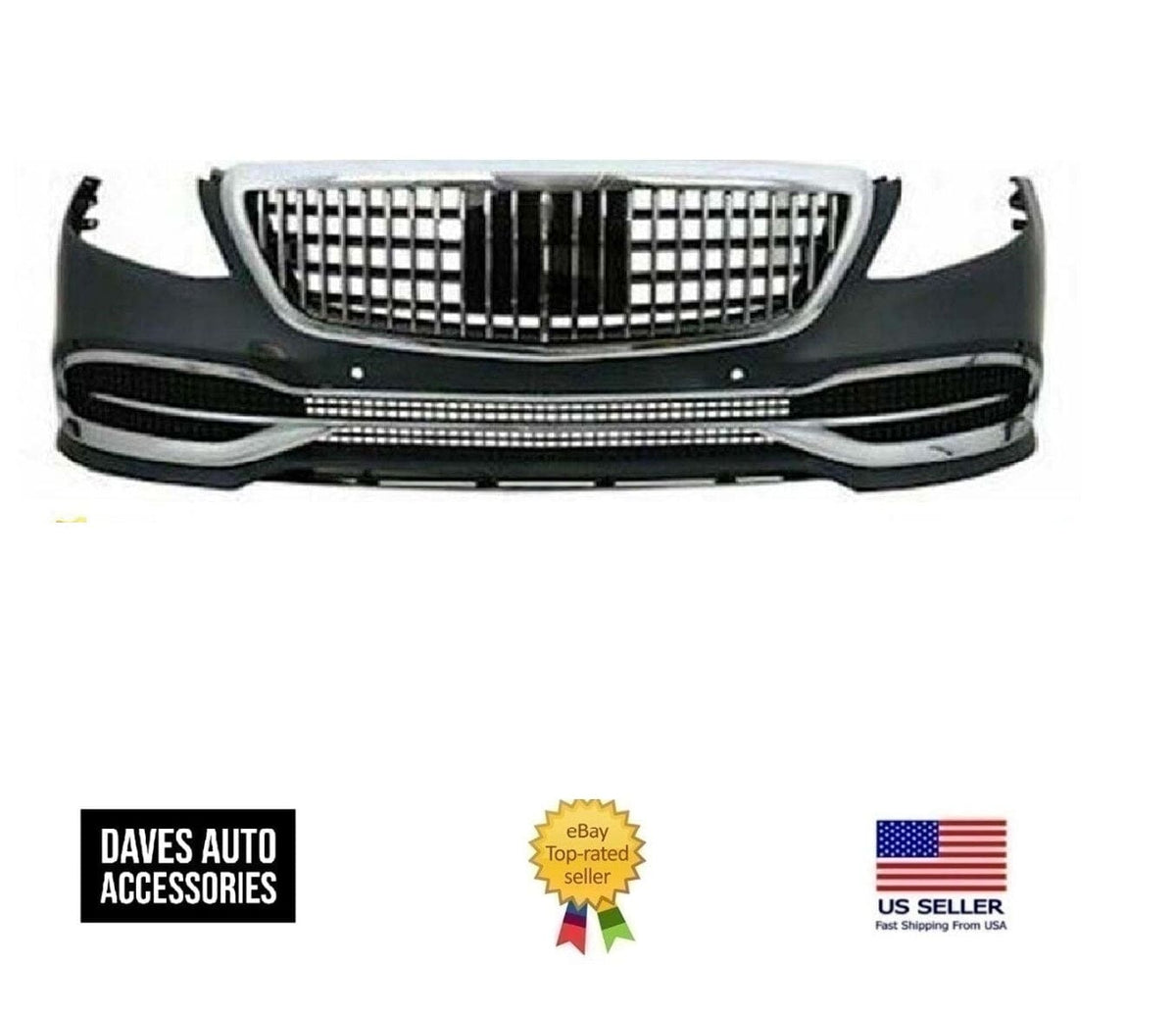 S63 Maybach S560 front bumper Conversion body kit grille S550 style 20 ...
